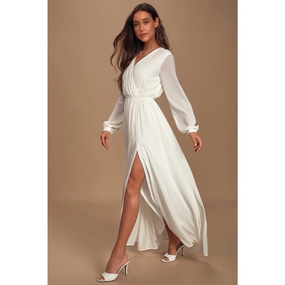 Lulus | Dresses | Lulus All White Maxi Dress Brand New | Poshmark